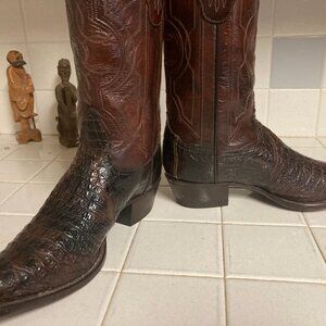 Tony Lama | Shoes | Tony Lama Hornback Lizard Usa Leather Cowboy Boots ...